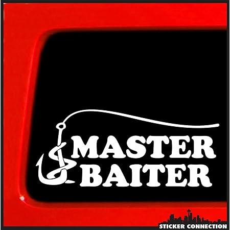 Amazon.com: Sticker Connection | Fishing Master Baiter | Bumper Sticker ...