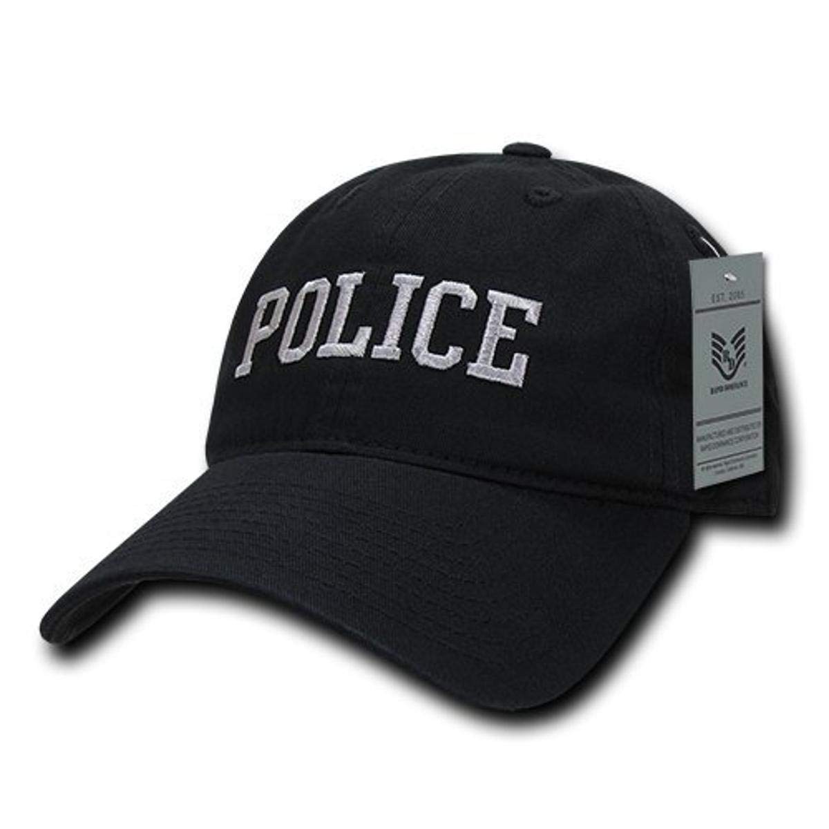 Amazon.com: Rapiddominance Police Relaxed Cotton Caps, Black : Clothing ...