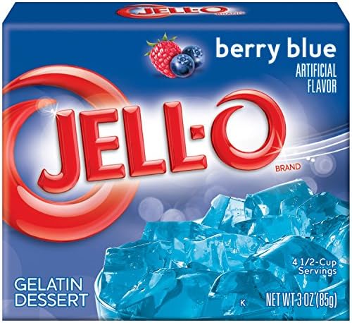 Amazon.com : Jell-O Berry Blue Gelatin Mix (3 oz Boxes, Pack of 24 ...