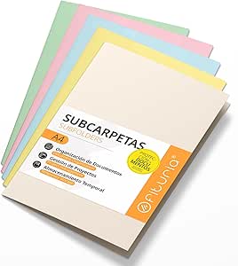 Amazon.com : A4 Cardboard Subfolders, 180 g Paper Filing Folders ...