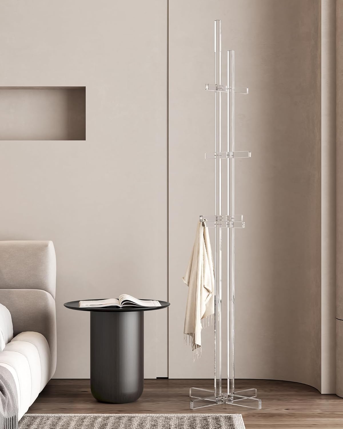 Amazon.com: Modern Coat Rack, Freestanding Acrylic Coat Racks with 10 ...