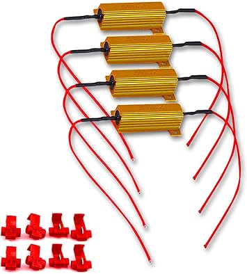 Amazon.com: Zone Tech 50W 6Ohm LED Load Resistors - 4-Pieces Premium ...