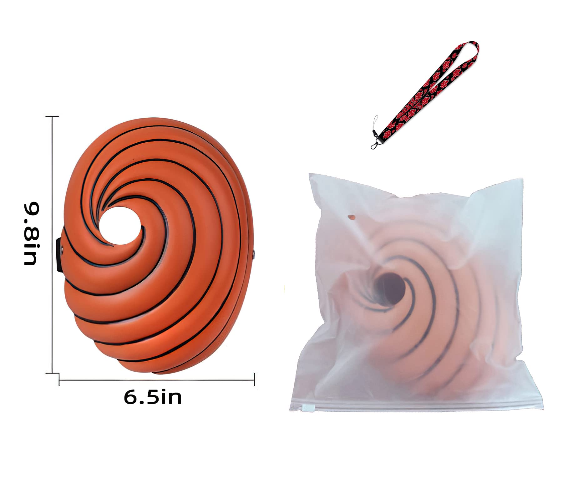 Obito Mask Cosplay Mask Halloween Christmas Party Costume Dress Up Prop ...