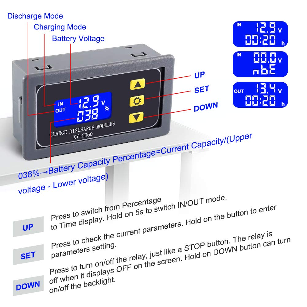 Snapklik.com : Low Voltage Disconnect, ICSTATION DC 6V-60V 20A Charge ...