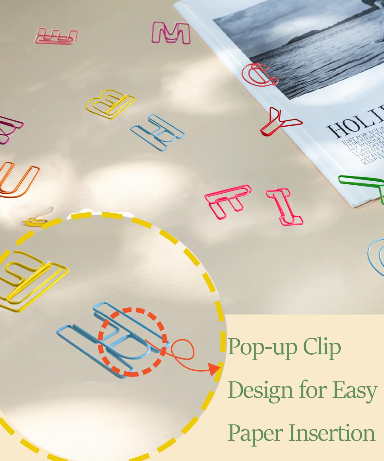 Snapklik.com : 52 Pcs Stainless Steel Paper Clips - Alphabet Letter ...