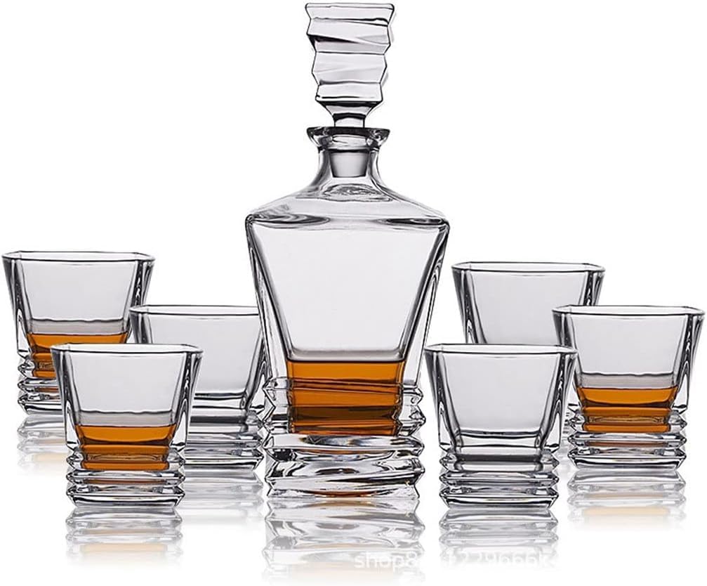 GOTHRILL Top Selling Lead Free Crystal Whiskey Decanter Set for Man ...
