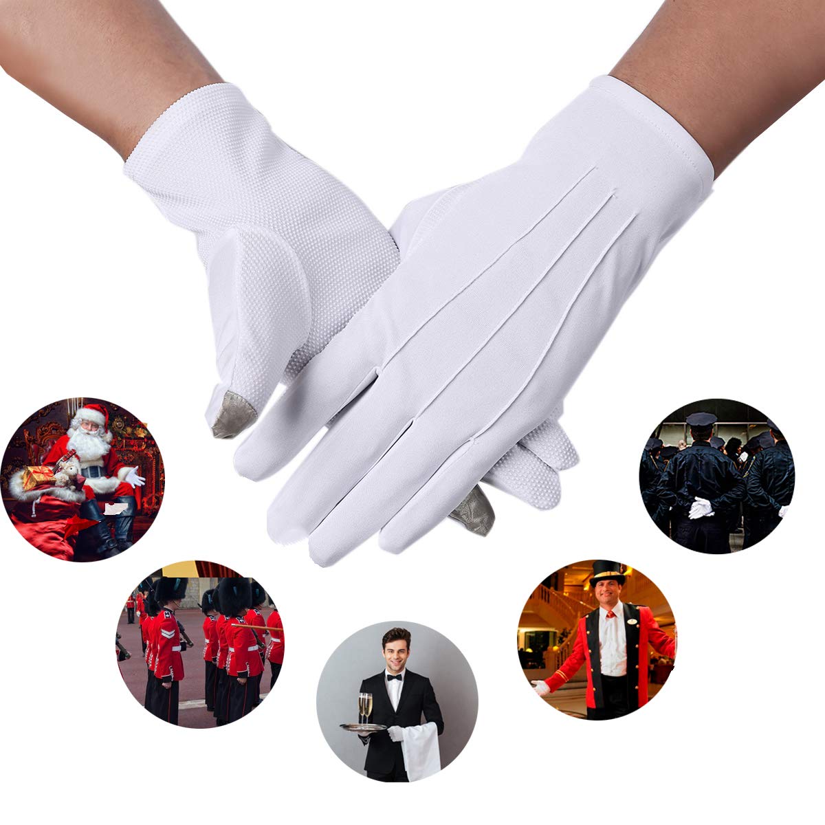 Snapklik.com : JISEN Men Plus Size Extended Nylon Cotton Gloves Police ...