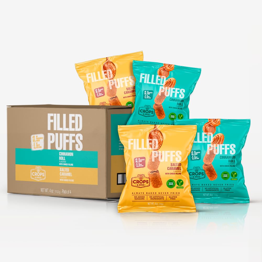 Crops & Bros, No Added Sugar Variety Pack Snacks, Baked, Vegan, Gluten ...