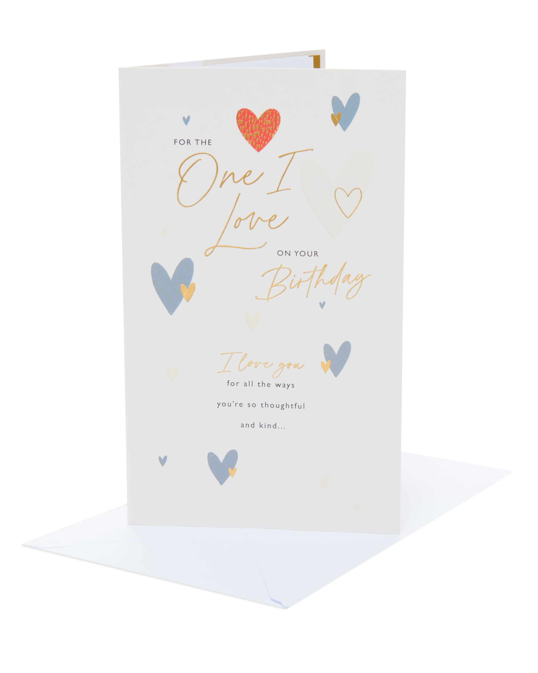 UK Greetings Birthday Card for The One I Love - Heartfelt & Hearts ...