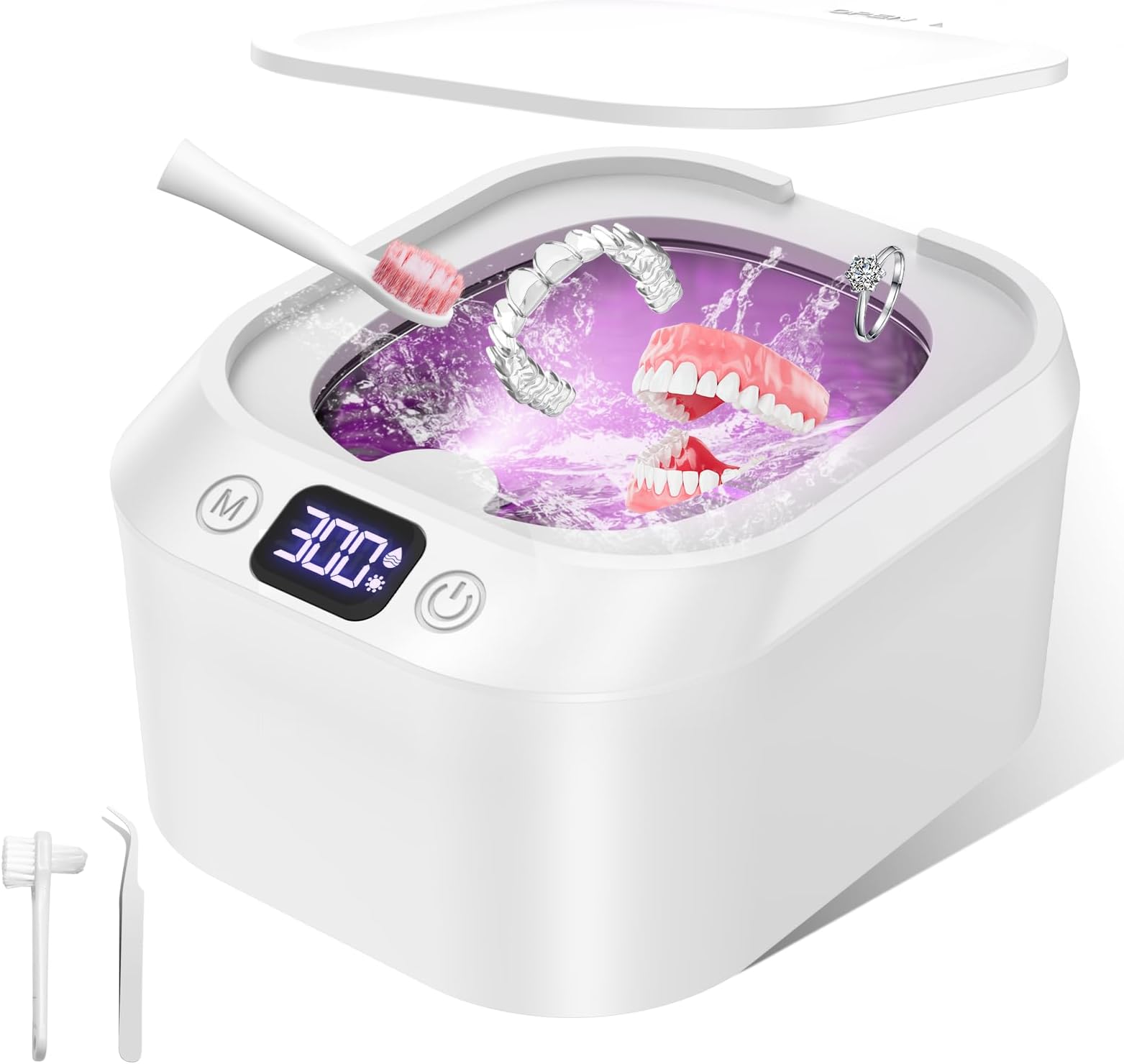 Amazon.com : DeeWaves Ultrasonic Retainer Cleaner Machine For Dentures ...