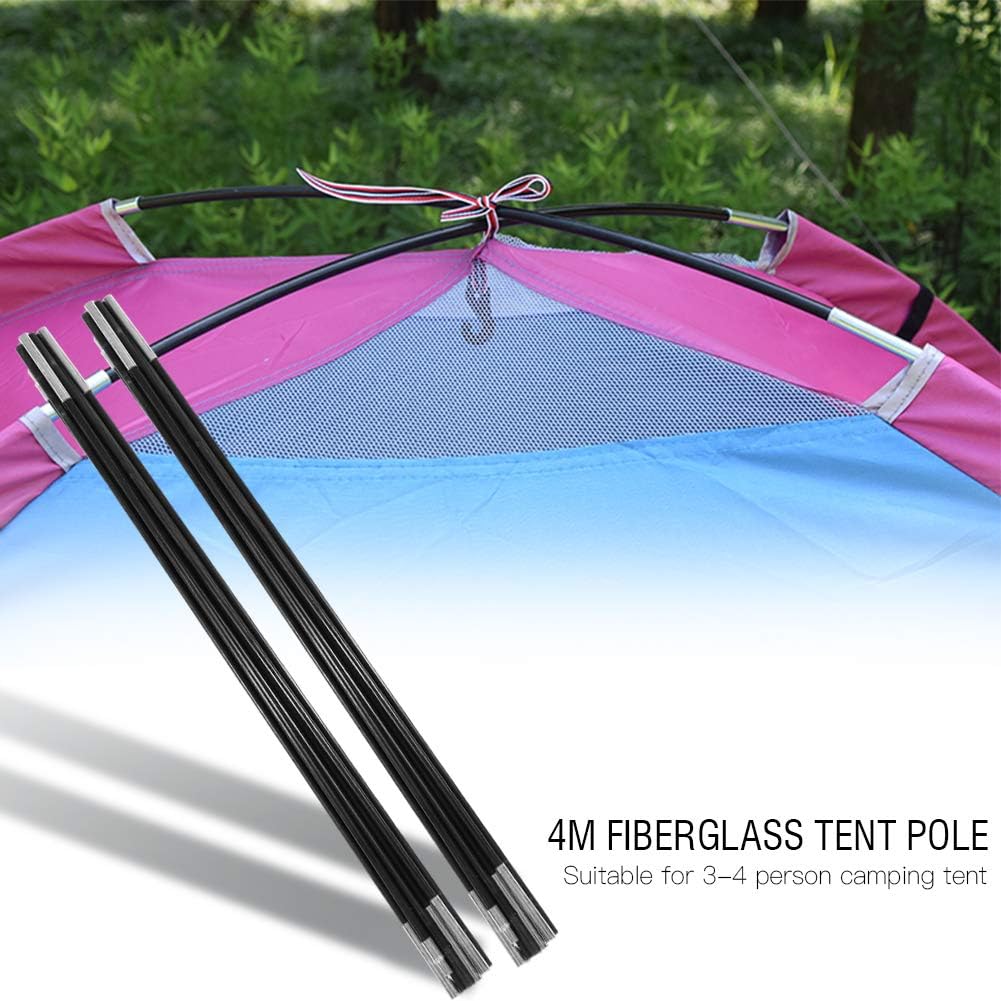 Alomejor 4M Fiberglass Camping Tent Pole Bars Outdoor Support Rods ...