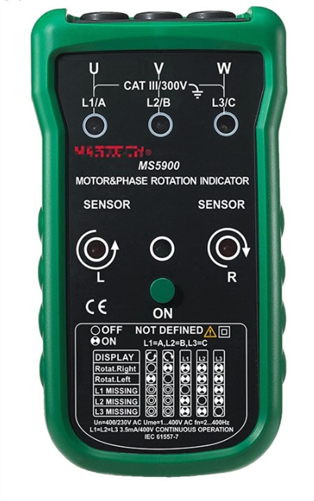 Buy zhuangyif Temperature probe Motor Phase Sequence Indicator MS5900 ...