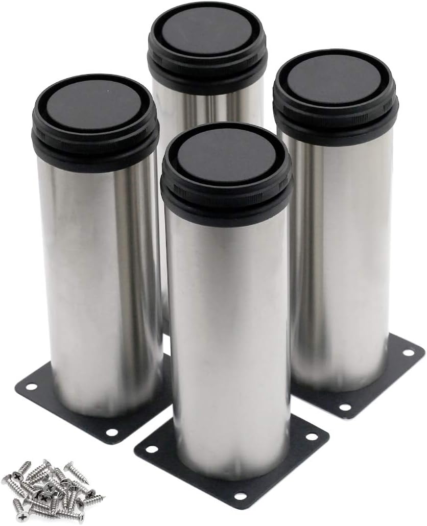 Amazon.com: KMITMUK 4Pack Stainless Steel Adjustable Legs, 6 Inch ...