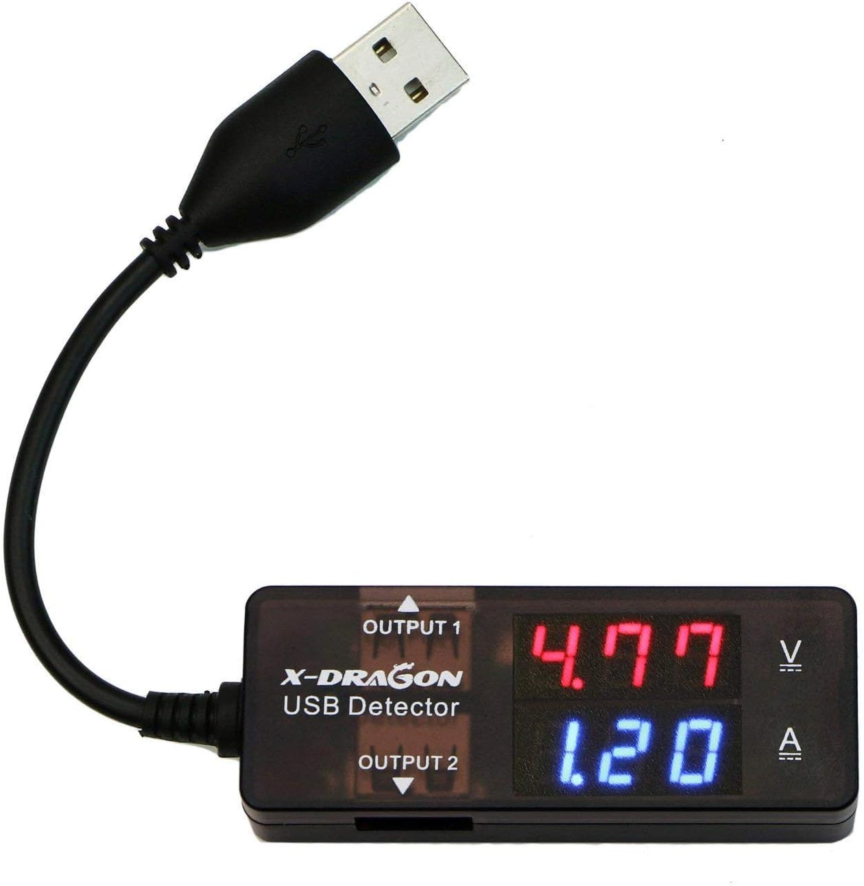 X-Dragon USB Tester, Digital Multimeter Dual USB Output QC 3.0 with ...
