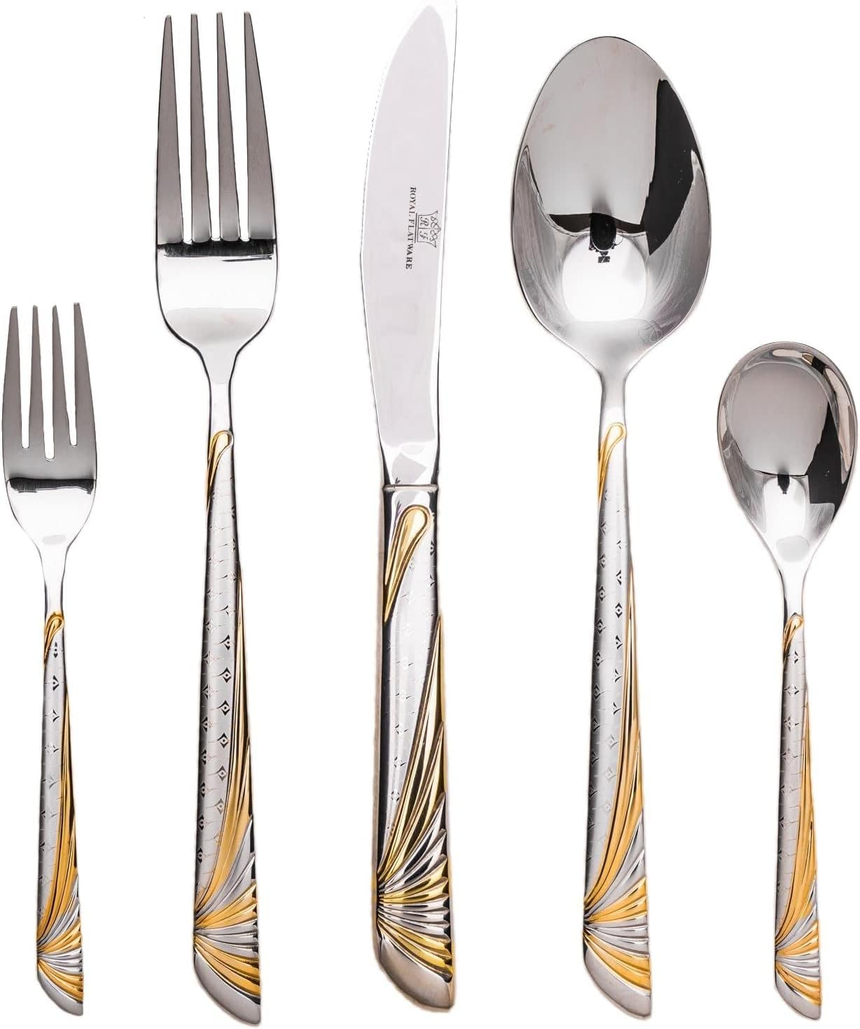 Amazon.com | Italian Collection 'Luxor' 20-Pc Premium Silverware ...