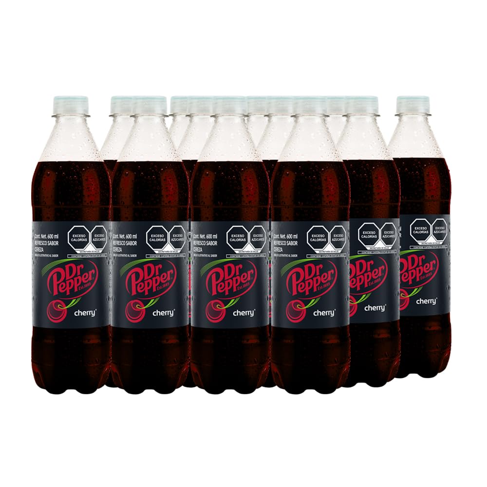 Dr Pepper, Cherry 600 ml, Botella Pet (12 pack) : Amazon.com.mx ...