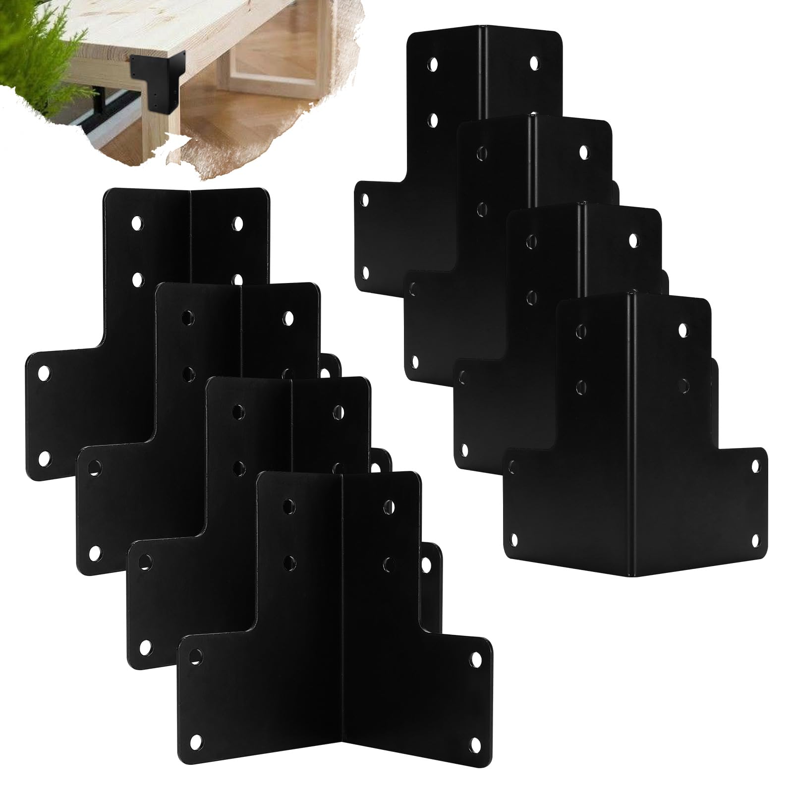 84cs Sturdy Steel Corner Brackets, Workbench Brackets Kit with Screws ...