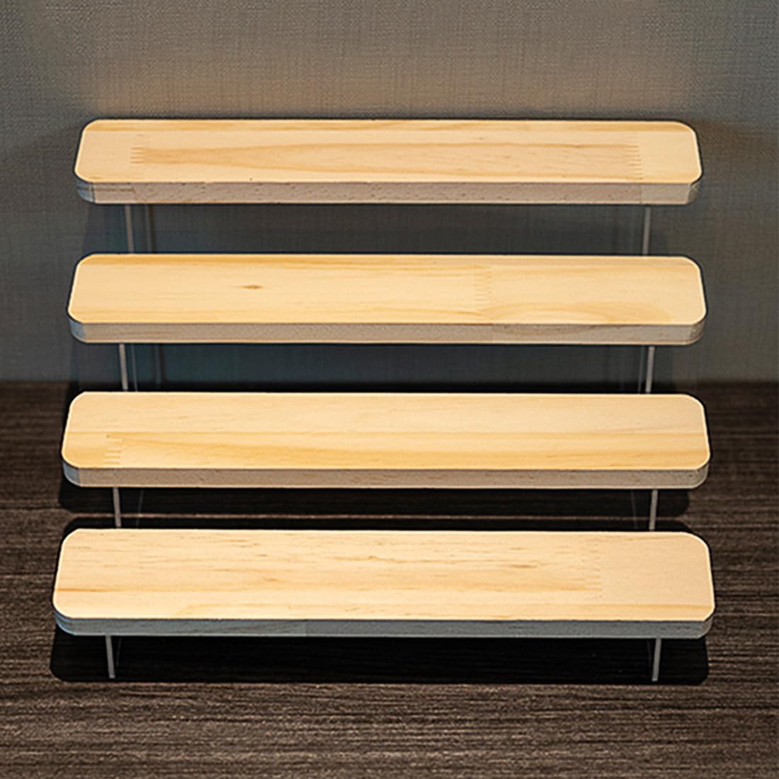 Snapklik.com : Acrylic Riser Display Shelf,Wood Acrylic Perfume Stand ...