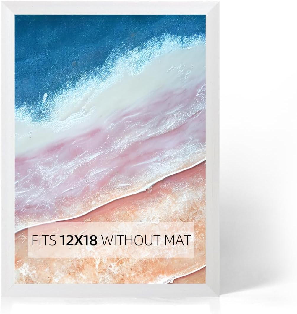 Amazon.com - TSALKCC Traditional White 12x18 Picture Frame for Wall ...