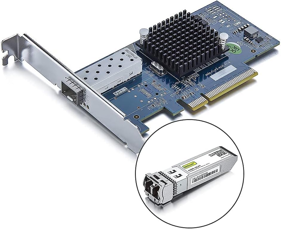 Amazon.com: 10GBase-SR SFP+ Transceiver & 10Gb PCI-E NIC Network Card ...