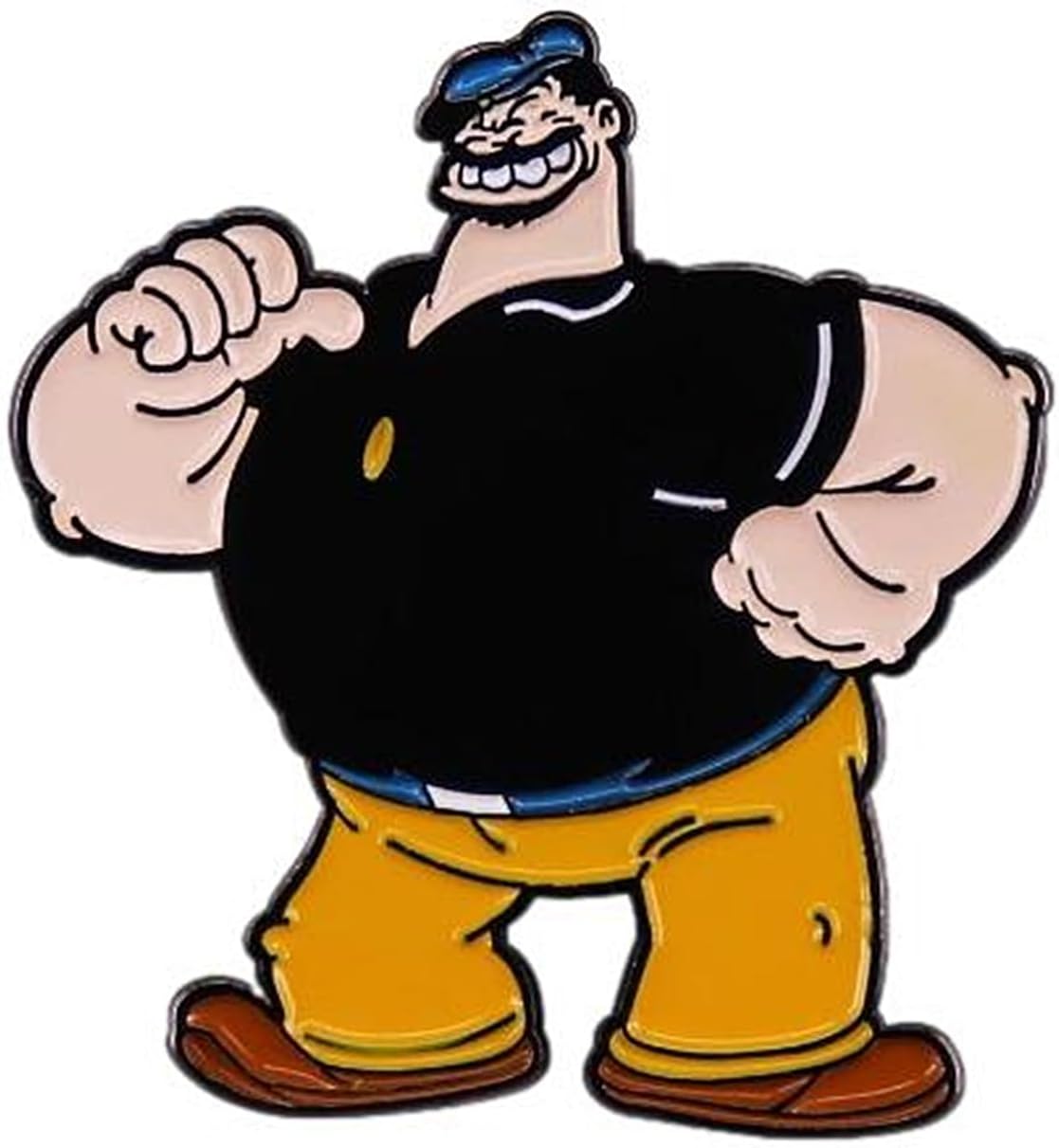 Amazon.com: Popeye Cartoon Character Bluto 1.3 Inches Tall Metal Enamel ...