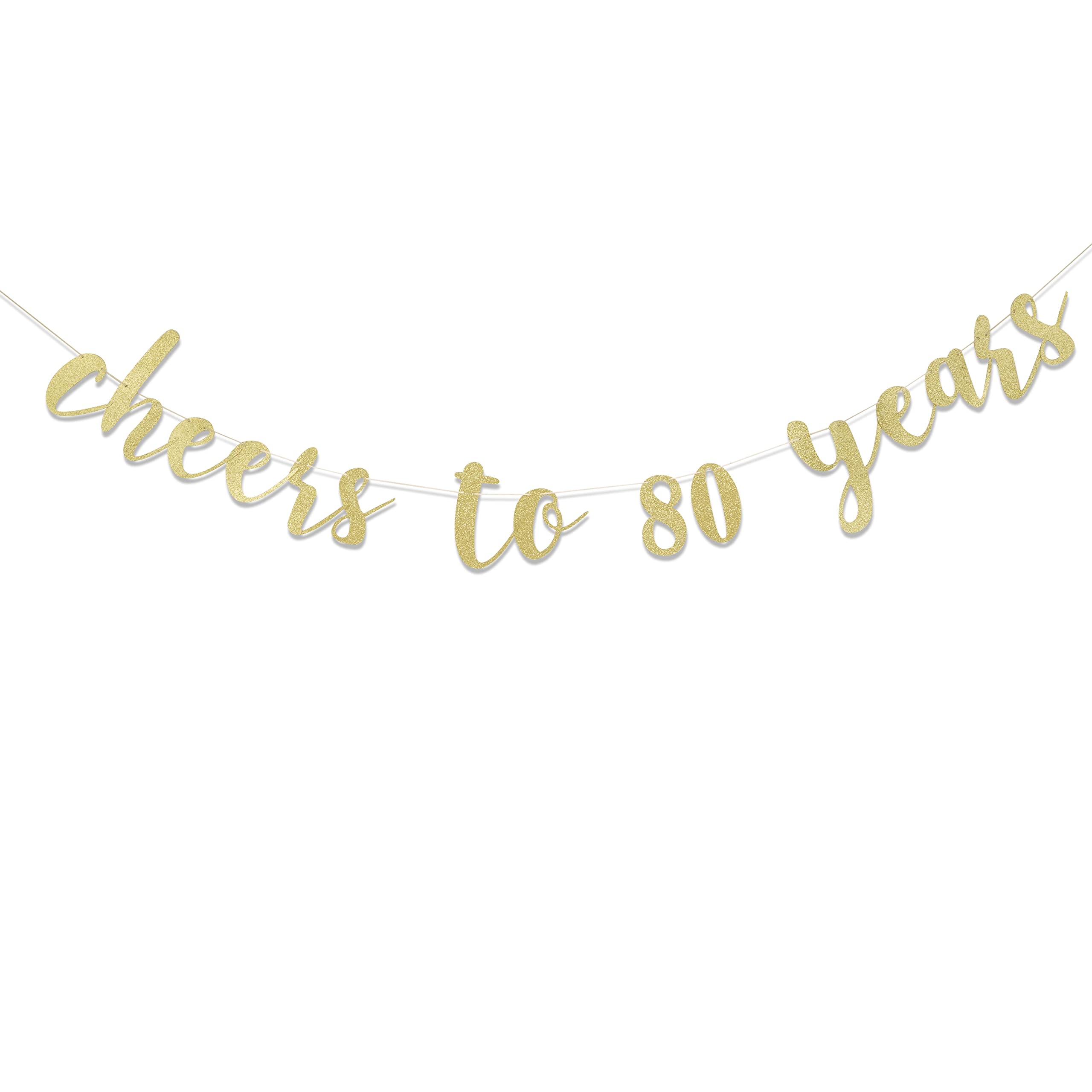 Cheers To 80 Years Banner 80th Birthday Banner Happy 80th | Desertcart ...