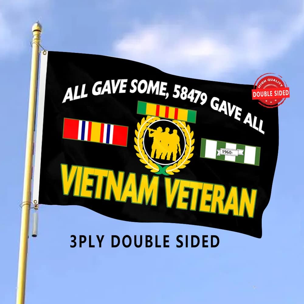 Amazon.com : HGGED 58479 Gave All Flag Vietnam Veteran Banner 2x3FT ...