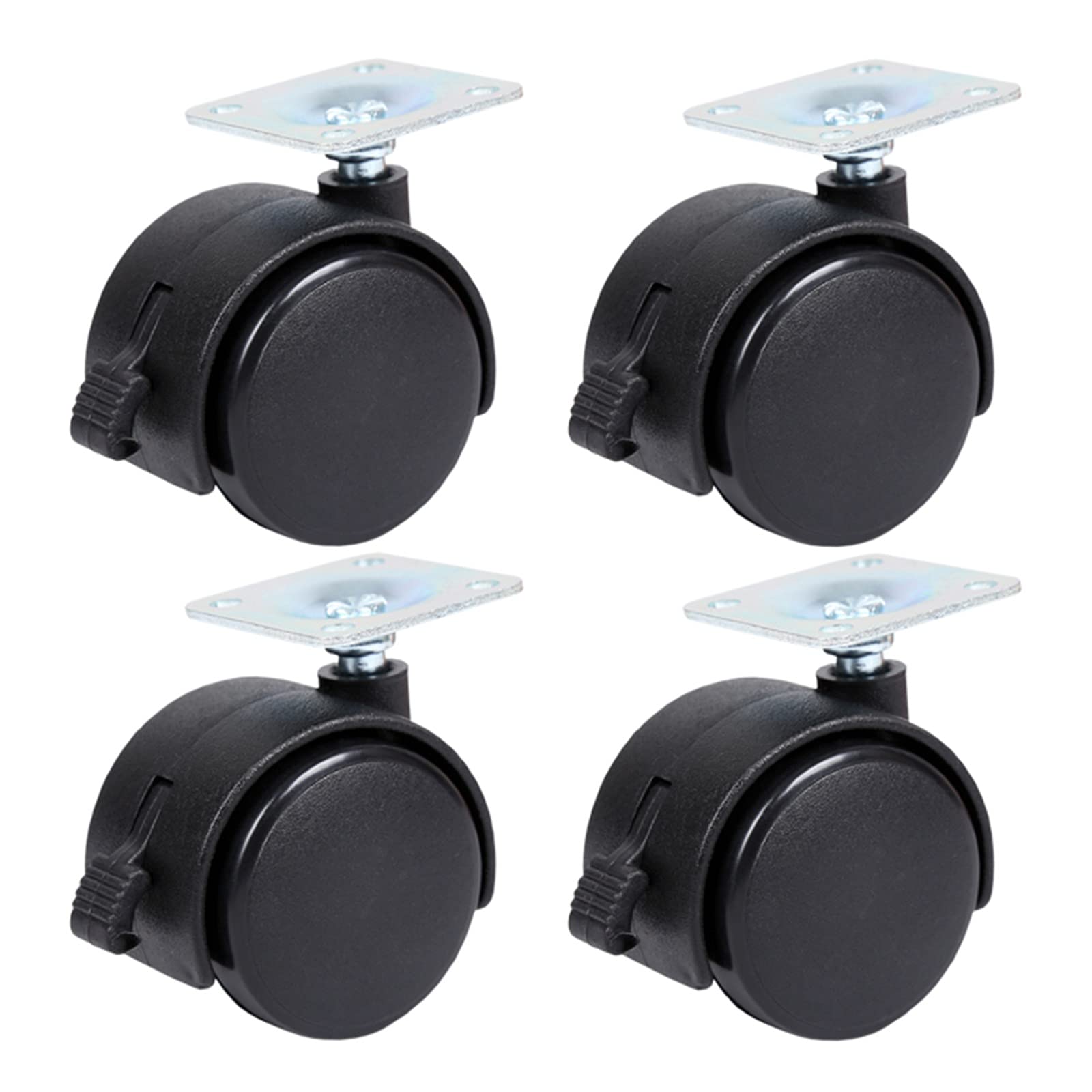 Lldsb026 4 X Furniture Castor Wheels 40mm With Brake Quiet | Desertcart ...