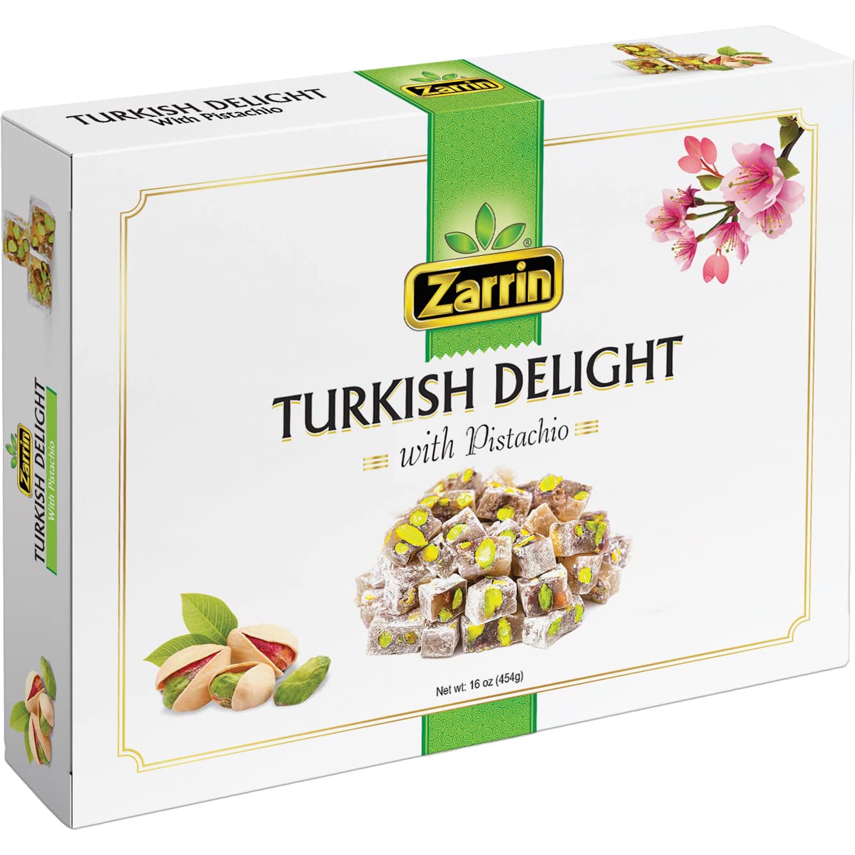 Amazon.com : Zarrin Turkish Delight With Pistachio : Grocery & Gourmet Food