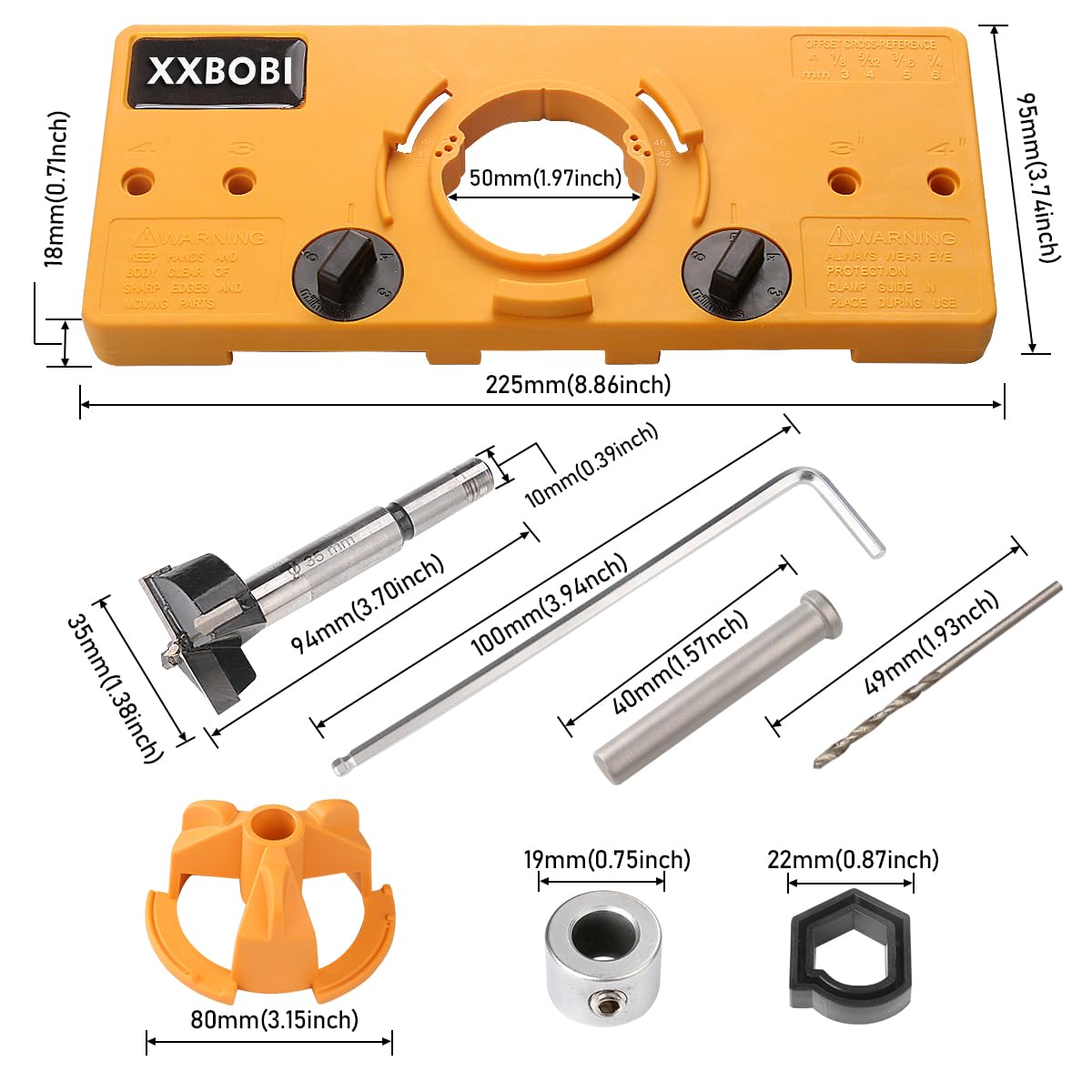 XXBOBI 35mm Hinge Jig Kitchen Door Hinge jig Concealed Hinge jig ...