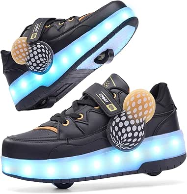 Amazon.com | Roller Shoes for Kids Boys Girls Fashion Fun Wheels ...