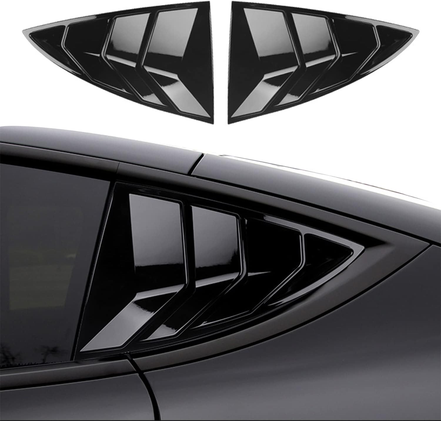 Amazon.com: BoxCheer Rear Side Window Louvers Suitable for Tesla Model ...