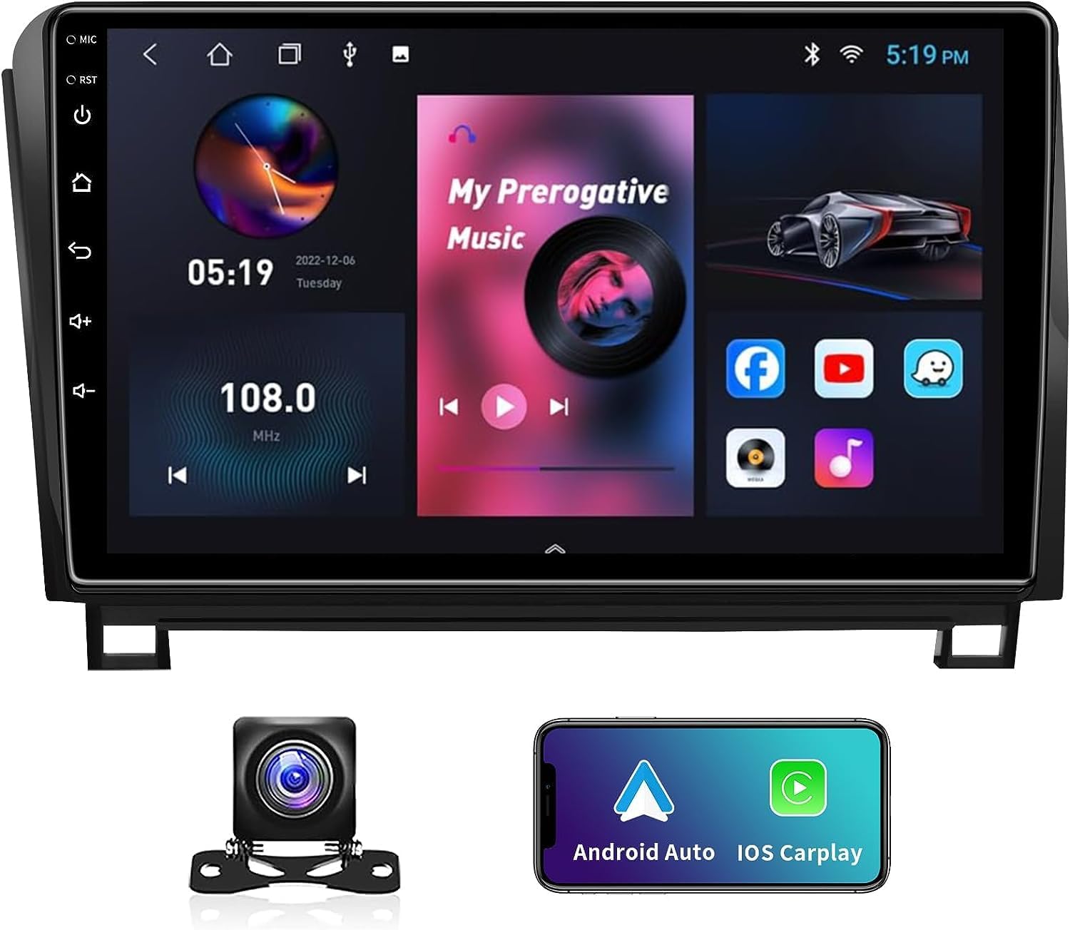 Amazon.com: 4+32G （4 Core） Android 13 Car Radio Stereo for Toyota ...