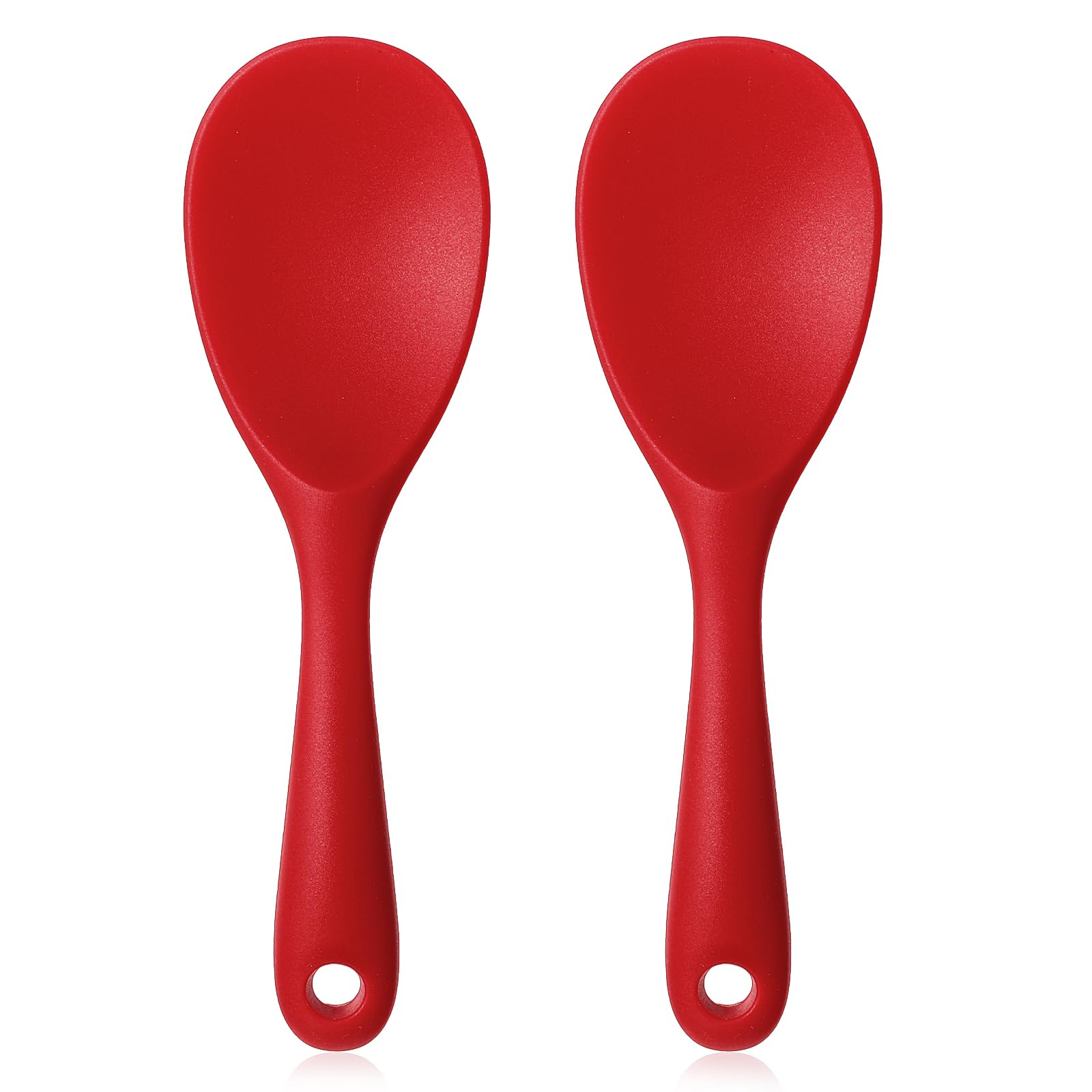 Amazon.com: Hariendny Rice Scooper Spoon, 2PCS Rice Paddle, Red ...