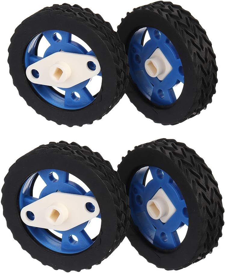 MYAMIA 4Pcs/Pack 47Mm Rubber Wheels For Stepper Motors/Dc Motors ...