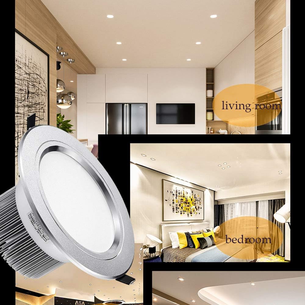 Luces Led Empotradas Redondas Luz LED 90mm Empotrada Redonda 7W Blanco