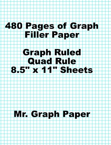 Buy 480 Pages of Graph Filler Paper, Graph Ruled, Quad Rule, 8.5" x 11 ...