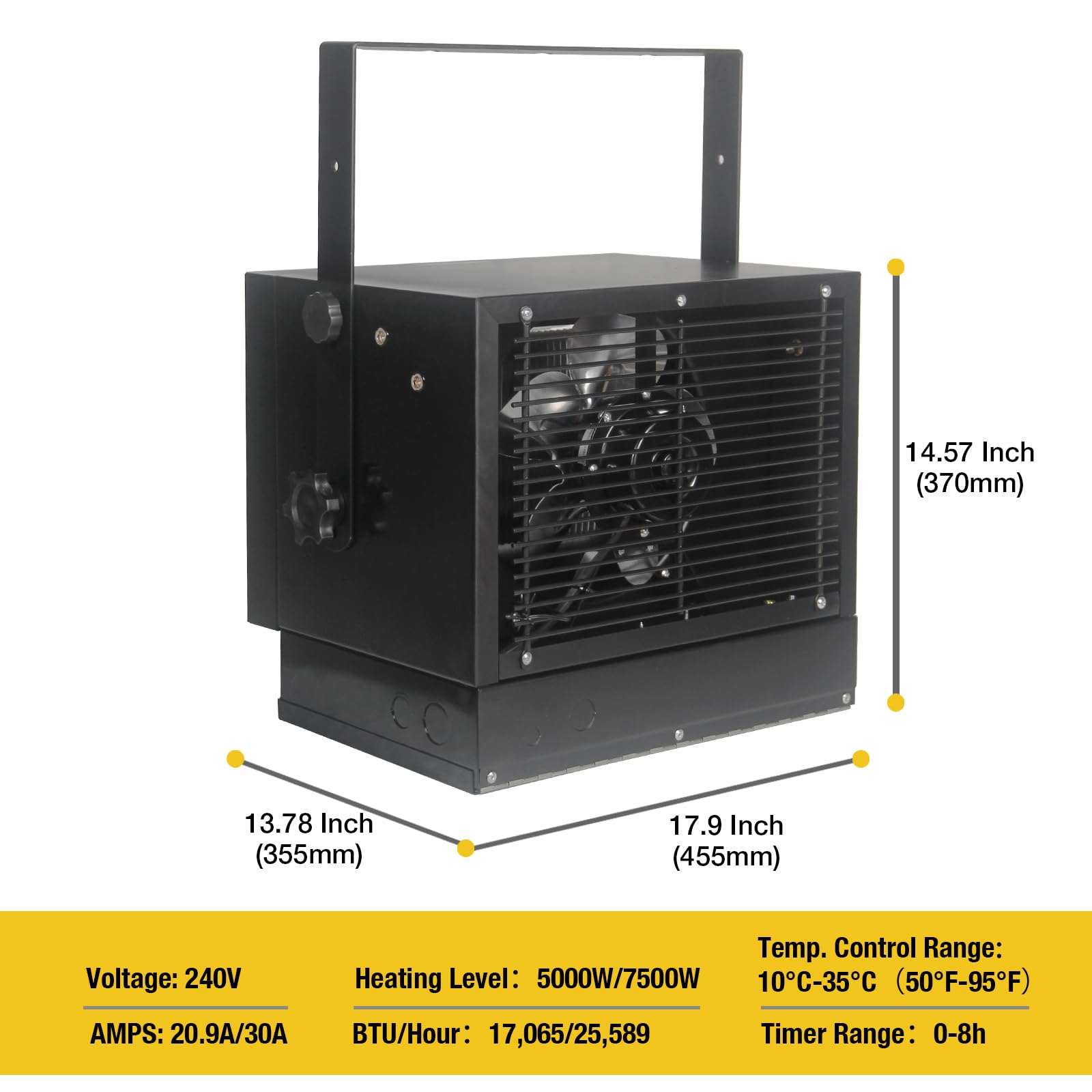 Snapklik.com : VENTISOL 7500W Electric Garage Heater 240V Digital ...
