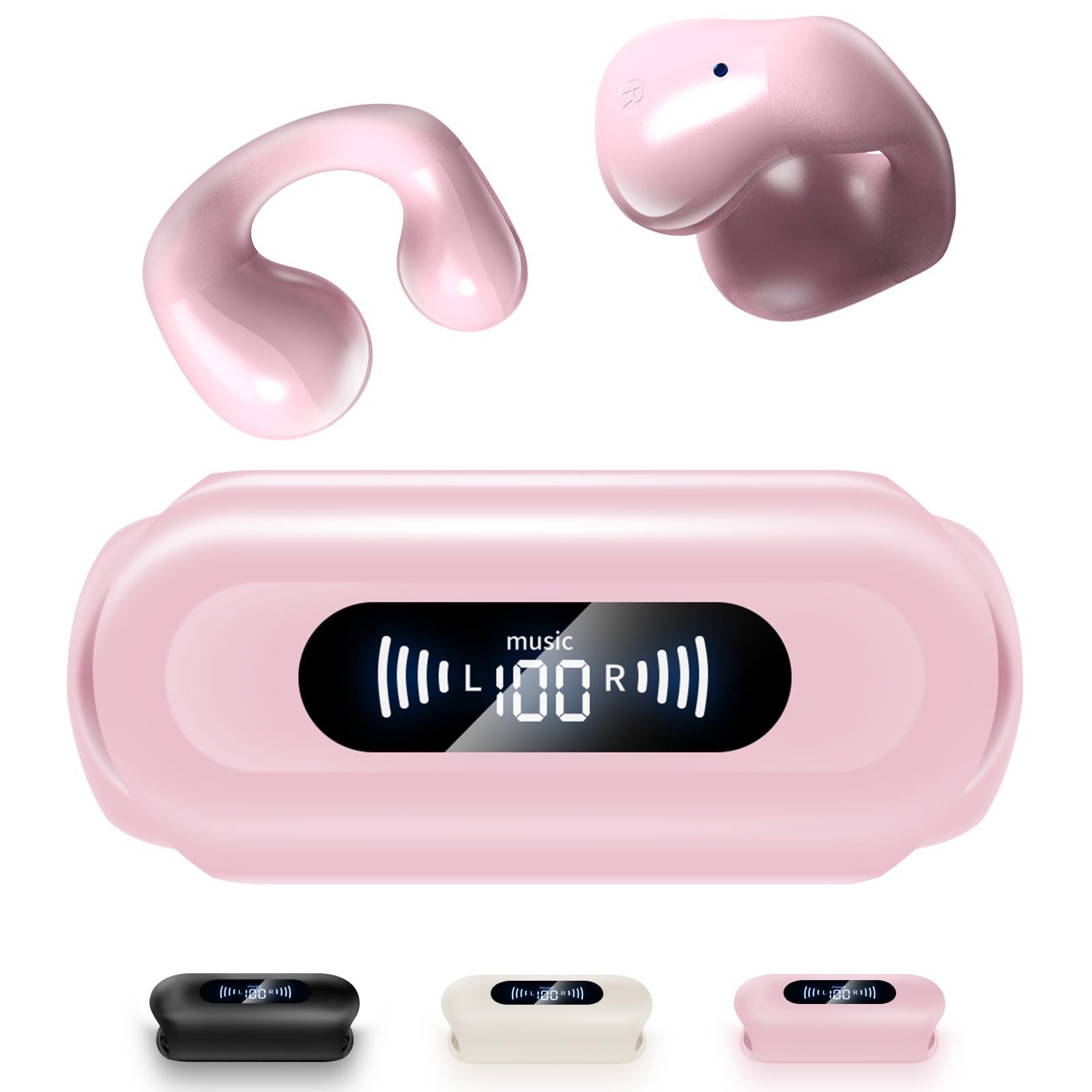 Amazon.com: King Lucky i20mini Clip-On Earbuds,Open Ear Wireless ...