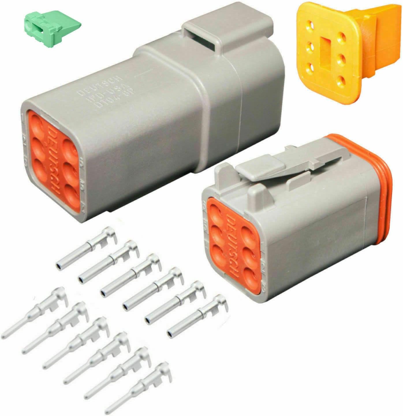 Amazon | Deutsch DTシリーズ 6ピン グレー DT04-6P DT06-6S コンプリートコネクターキット ...