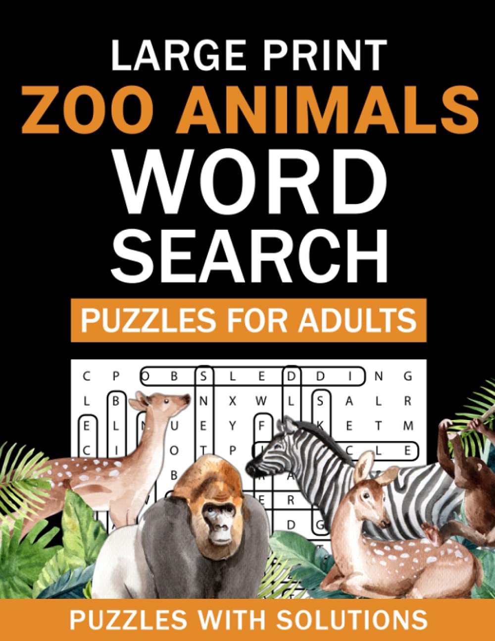 Buy Large Print Zoo Animals Word Search Puzzles for Adults: Zoo Animals ...