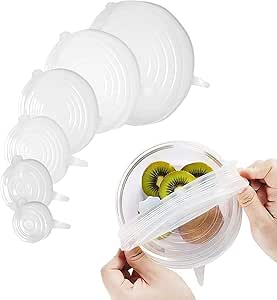 Amazon.com: Silicone Food Covers, 6 PCS Stretch Silicone Lids for Food ...
