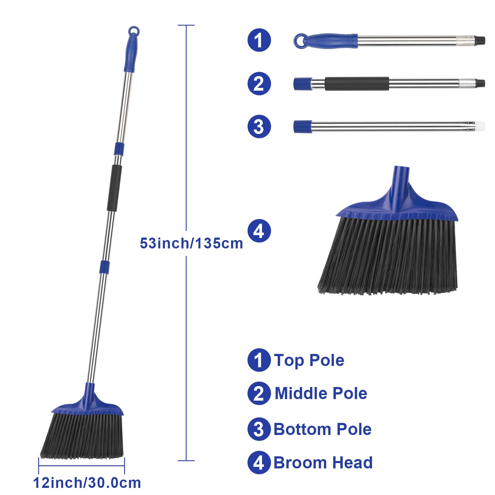 Snapklik.com : Kefanta 2 Pack Heavy Duty Broom Indoor/Outdoor ...