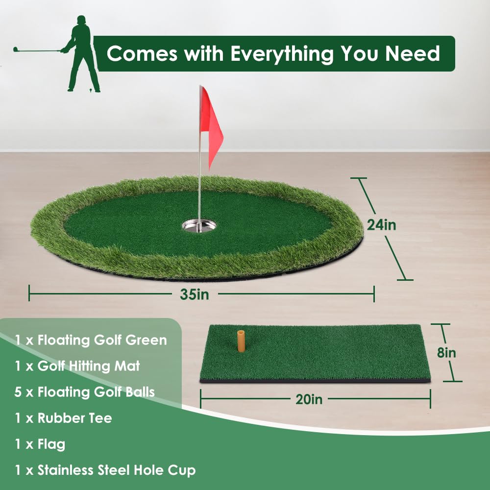 Kokorona Floating Golf Green for Pool, Floating Chipping Green Golf ...