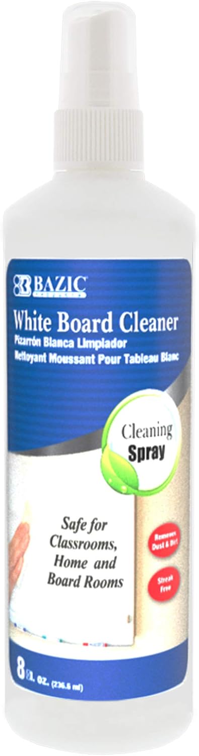 Amazon.com : BAZIC Whiteboard Cleaner 8Oz, White Board Cleaner, Dry ...