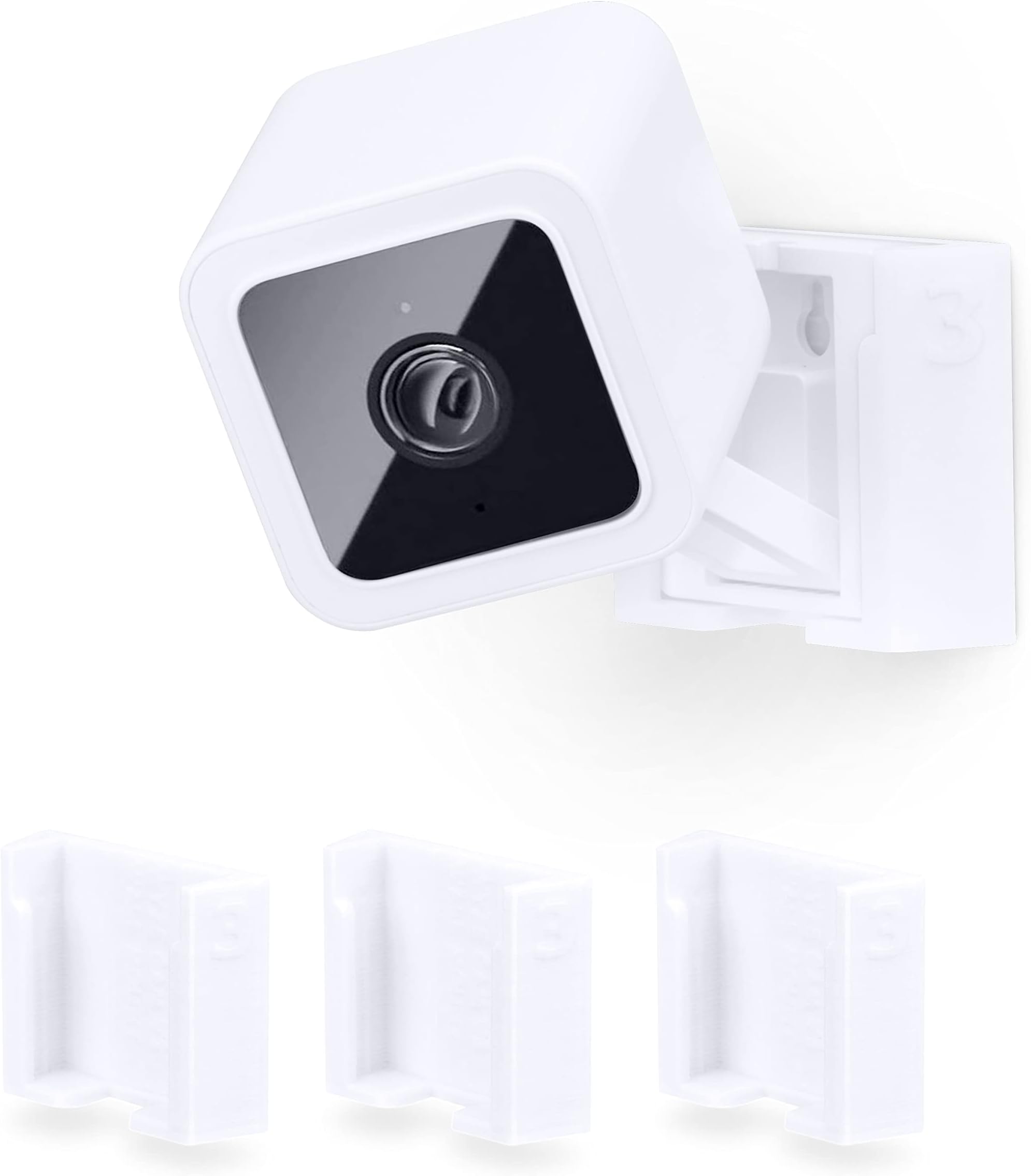 Amazon.com: BRAINWAVZ 3 Pack Wall Mount for Wyze Cam V3 & V4, Adhesive ...