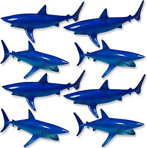 Amazon.com: 10pcs Plastic Shark for Drinks - Shark Decoration for Shark ...