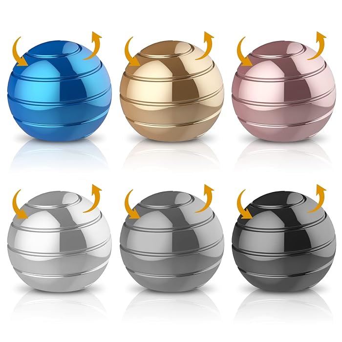 Buy SoulLife Kinetic Spinning Desk Toy, Metal Fidget Spinning Ball ...