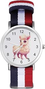 Amazon.com : Funny Llama Watch Braided Sport Strap Watch Casual Fashion ...