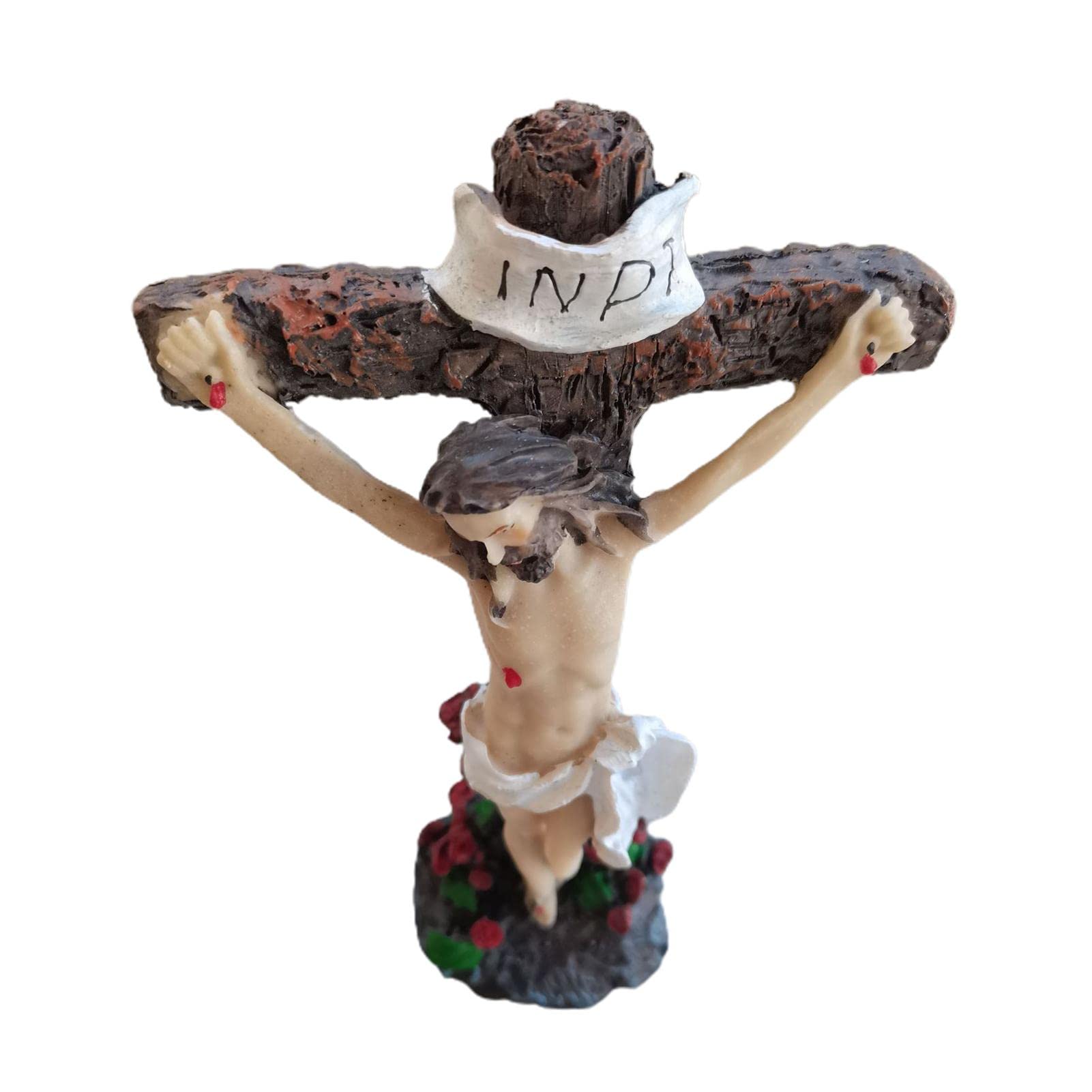 Buy Facynde Jesus Christ Cross Stand | Resin Statue Of The Cross And Suffering Jesus,Jesus ...
